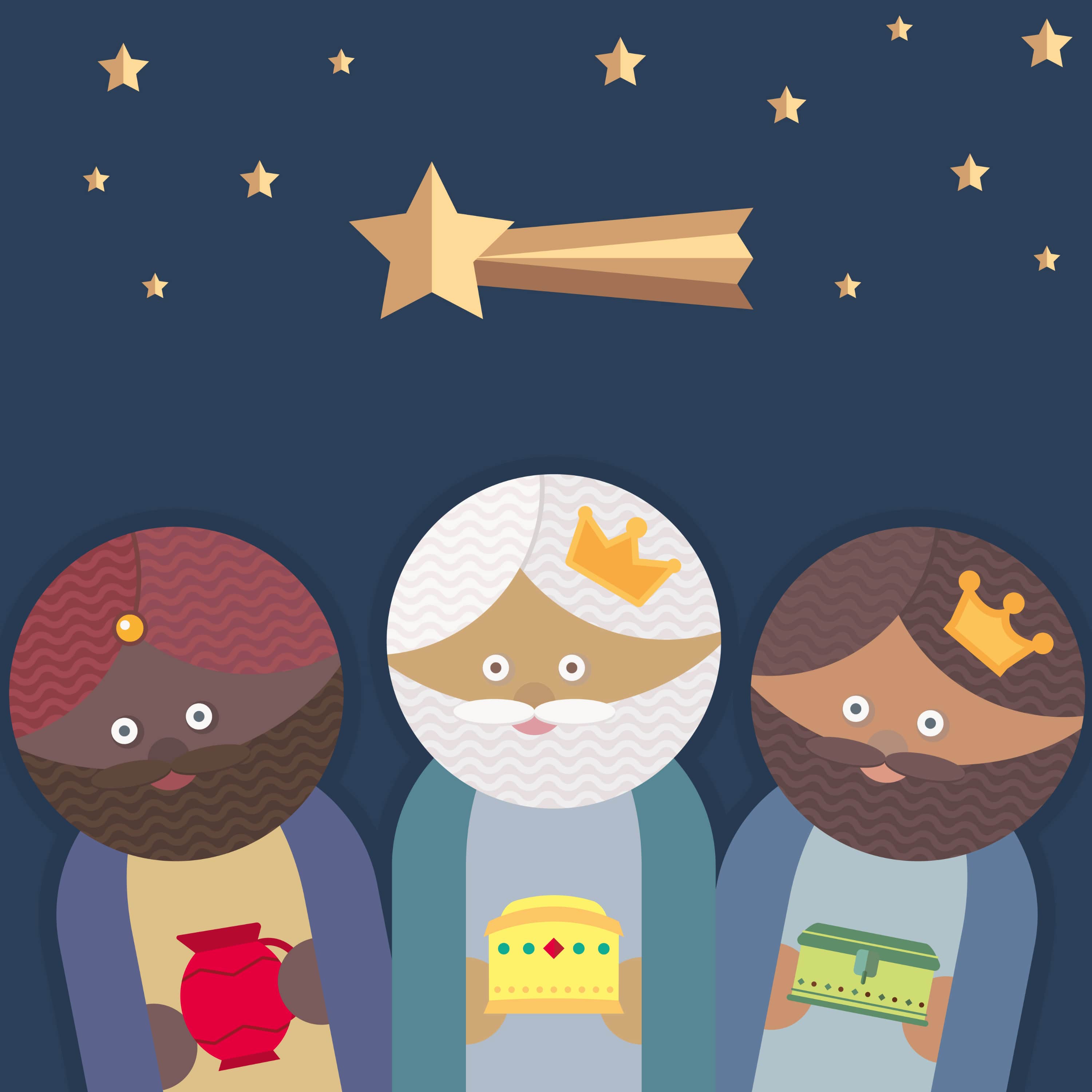 Gold Frankincense And Myrrh Cartoon